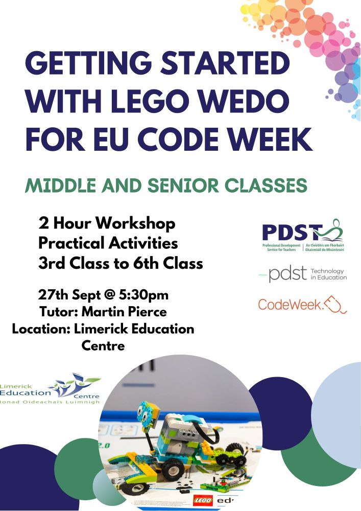 Getting Started with Lego WeDo for EU Code Week - Middle and Senior Classes-Primary