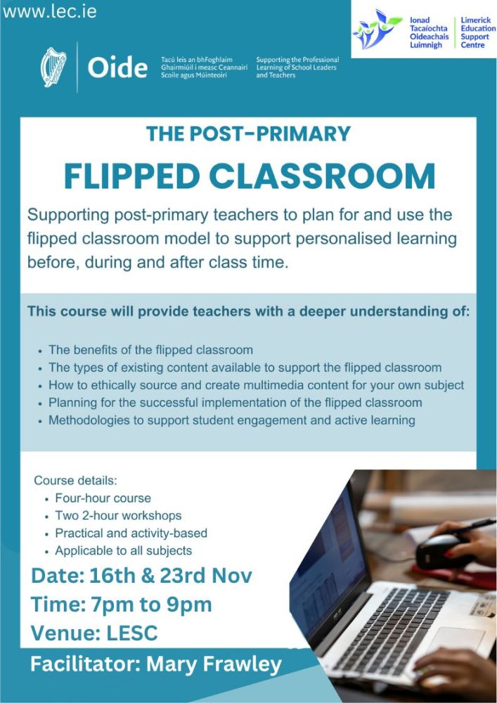 The Post Primary Flipped Classroom Two Night Course 16th and 23rd ...