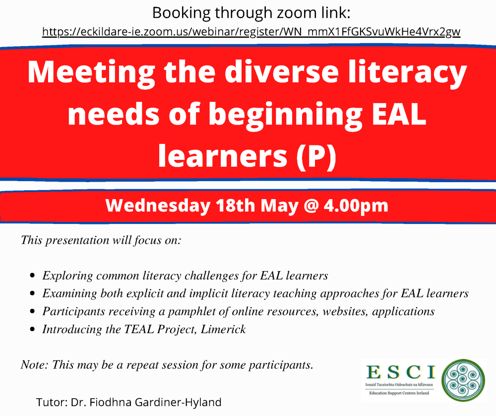 ESCI - Meeting the diverse literacy needs of beginning EAL learners ...