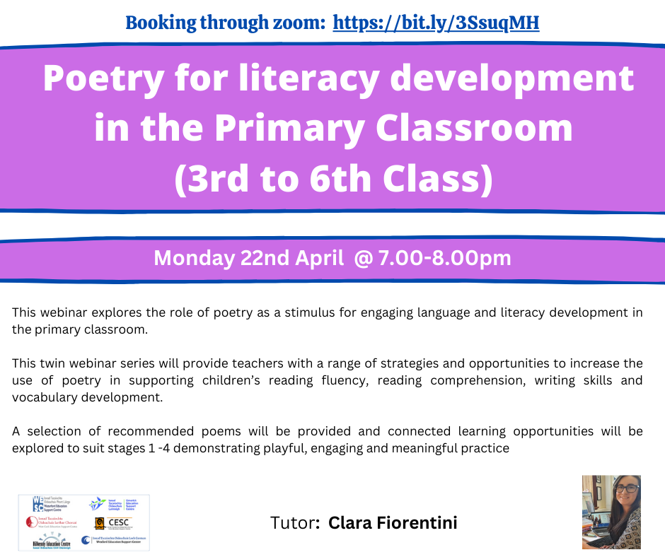 Poetry for Literacy Development in the Primary Classroom: 3rd-6th Class ...